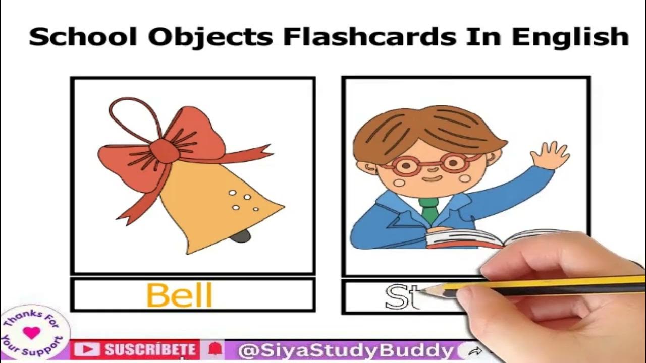 School Flashcards | Classroom Objects Flashcards | School Objects ...