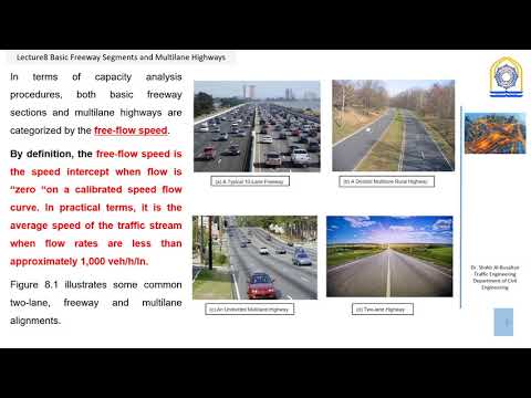 Lecture8 1 Basic Freeway Segments and Multilane Highways - YouTube