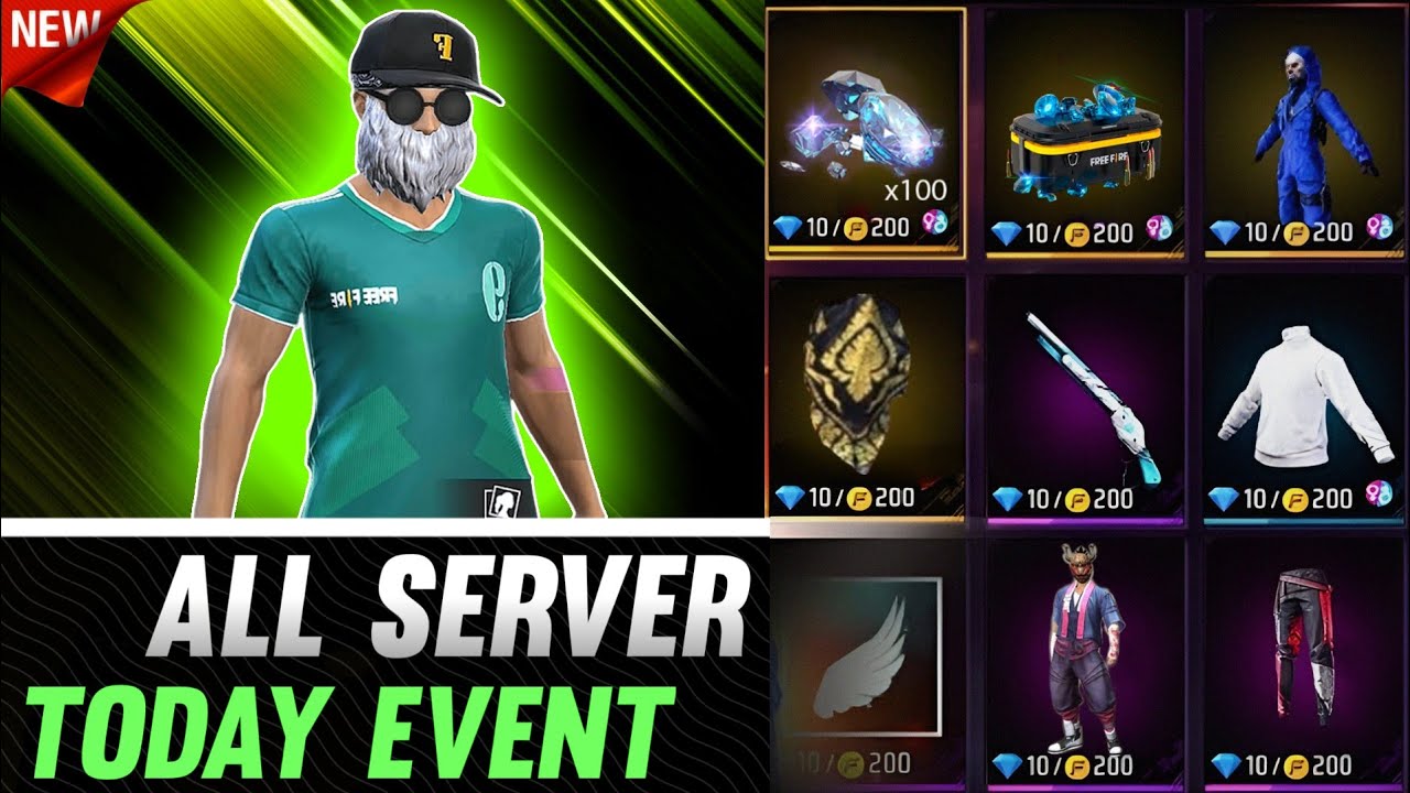 FREE FIRE ALL SERVER TODAY EVENT 😱⚡😯 BEST SERVER OF FREE FIRE | FF ALL ...