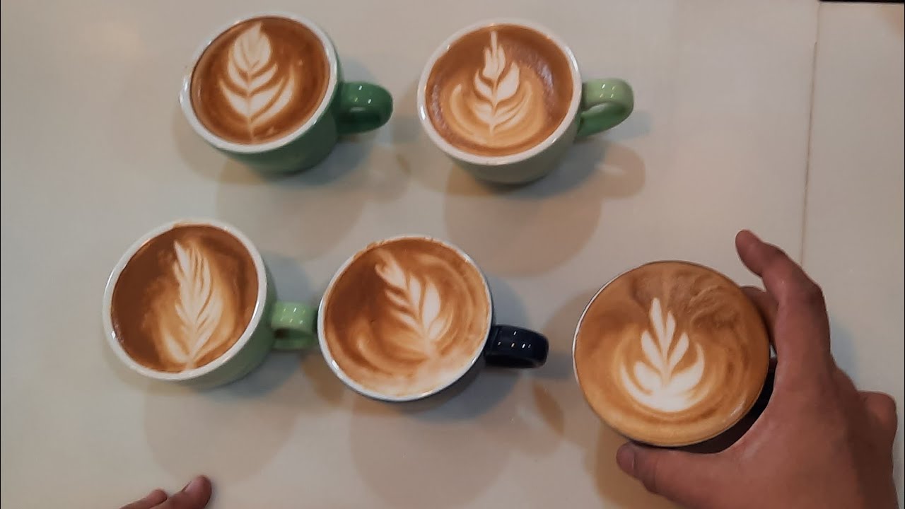 Fun Latte Art Throwdown in the Office - YouTube