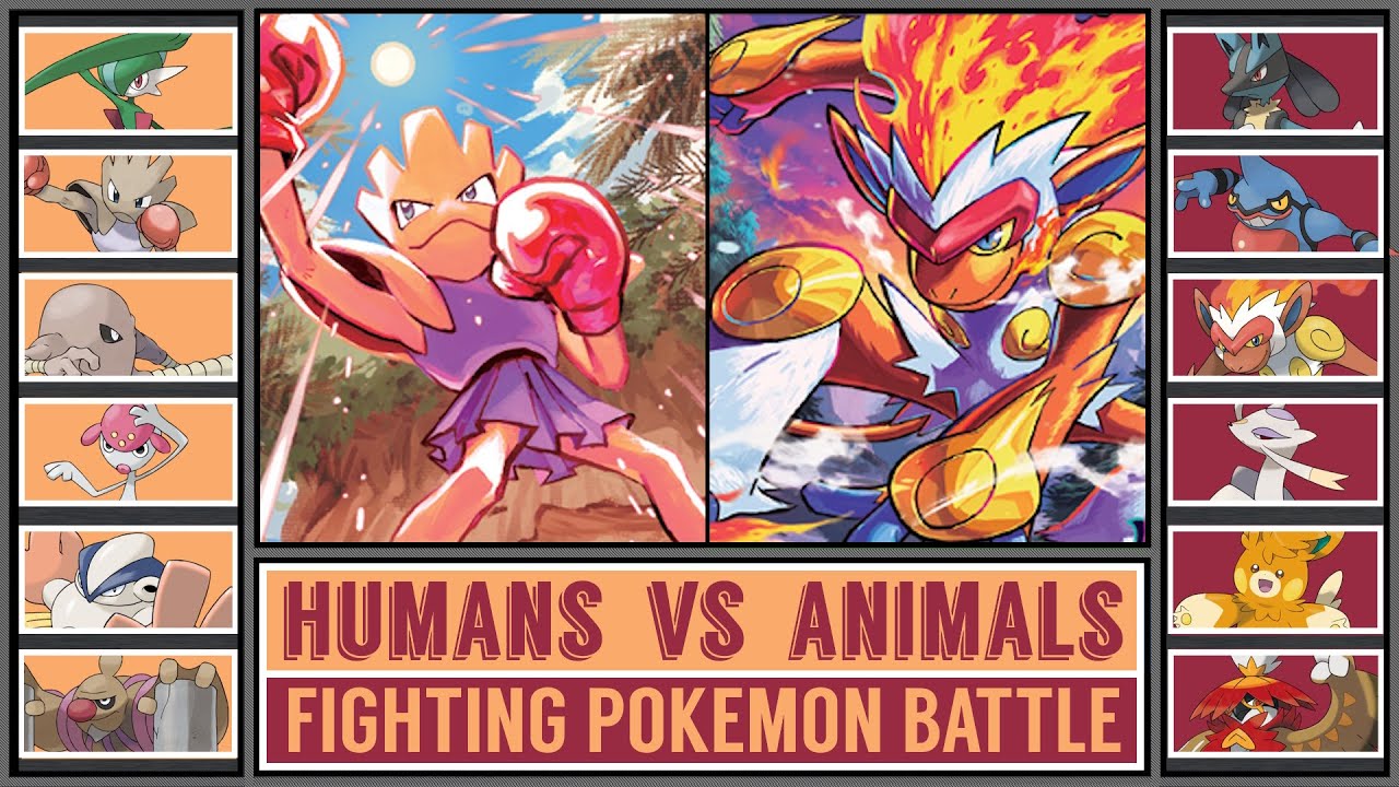 Fighting Pokémon Battle: HUMANS vs ANIMALS - YouTube