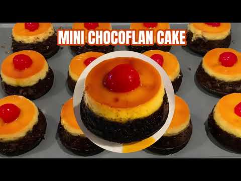 How to make Mini Chocoflan Cake Chocolate Leche Flan Cake - YouTube