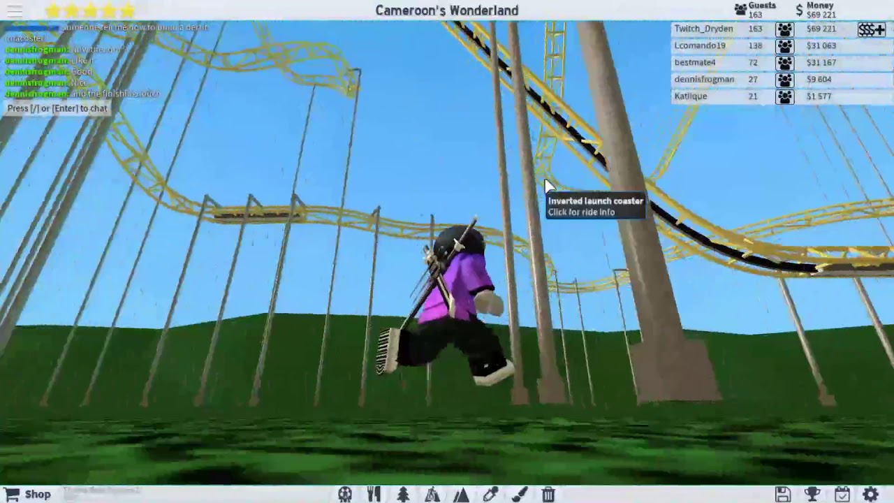 Roblox - Awesome roller coaster building time-lapse! (Theme park tycoon ...