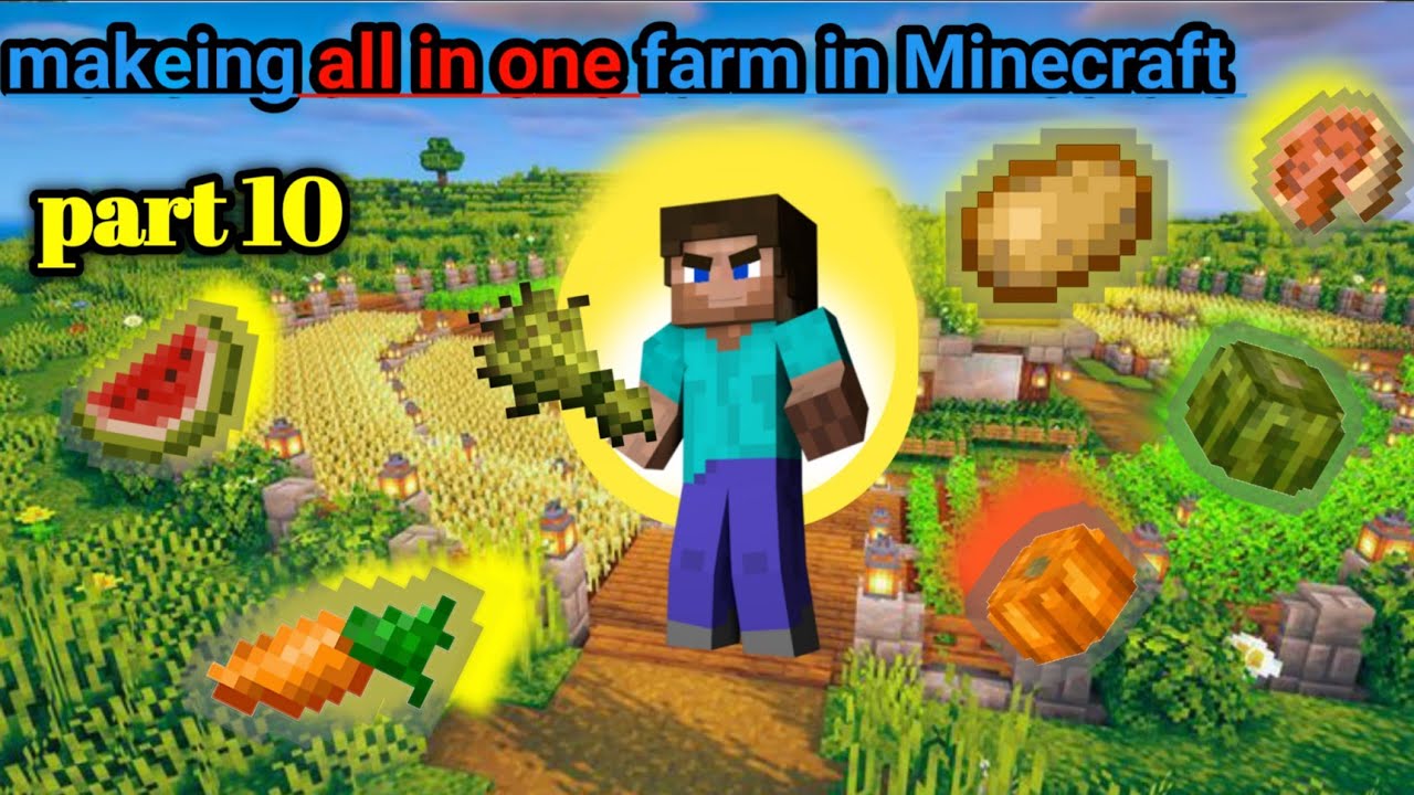 the CB Minecraft making all in one farm in Minecraft|| how to make ...