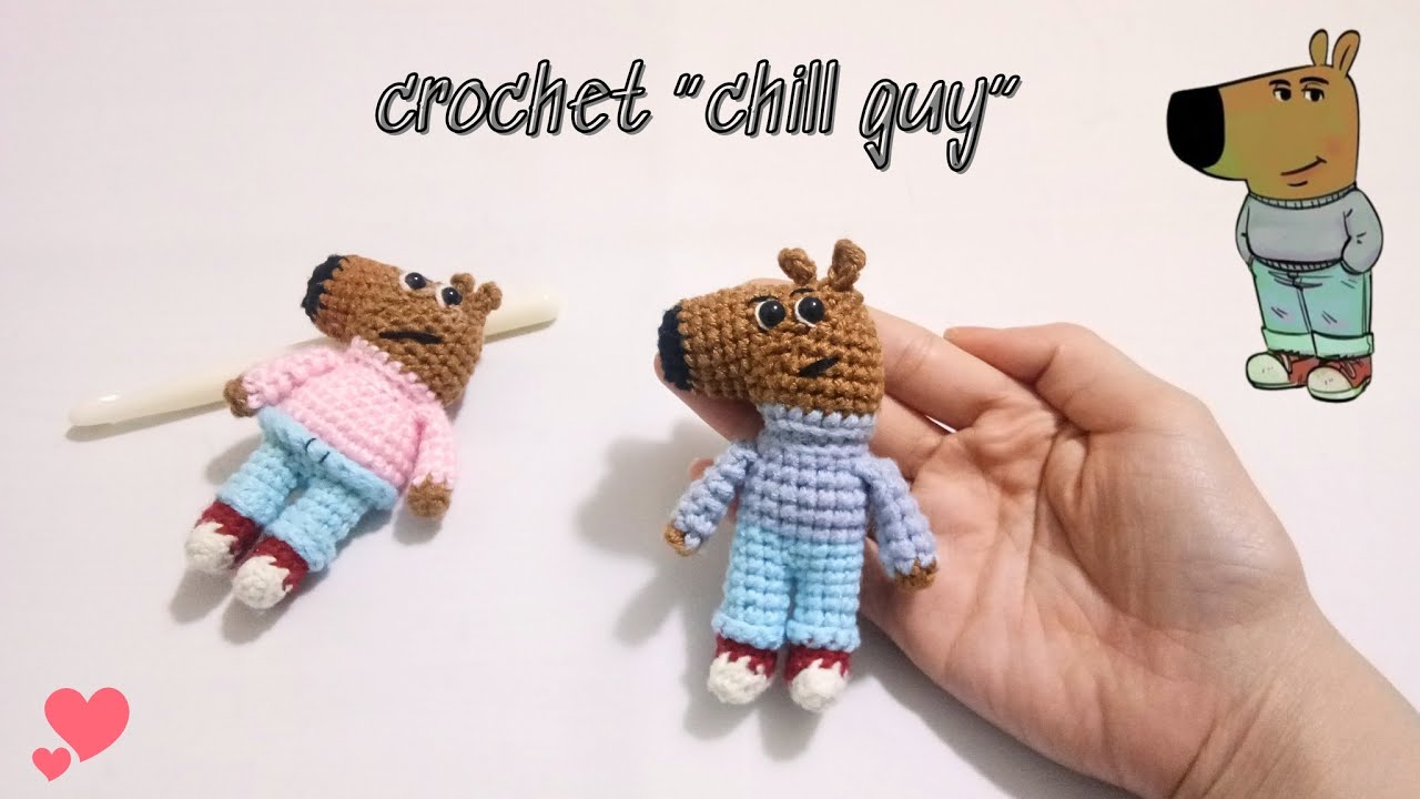 Crochet Chill Guy keychain tutorial| Amigurumi Pattern| Hướng dẫn móc ...