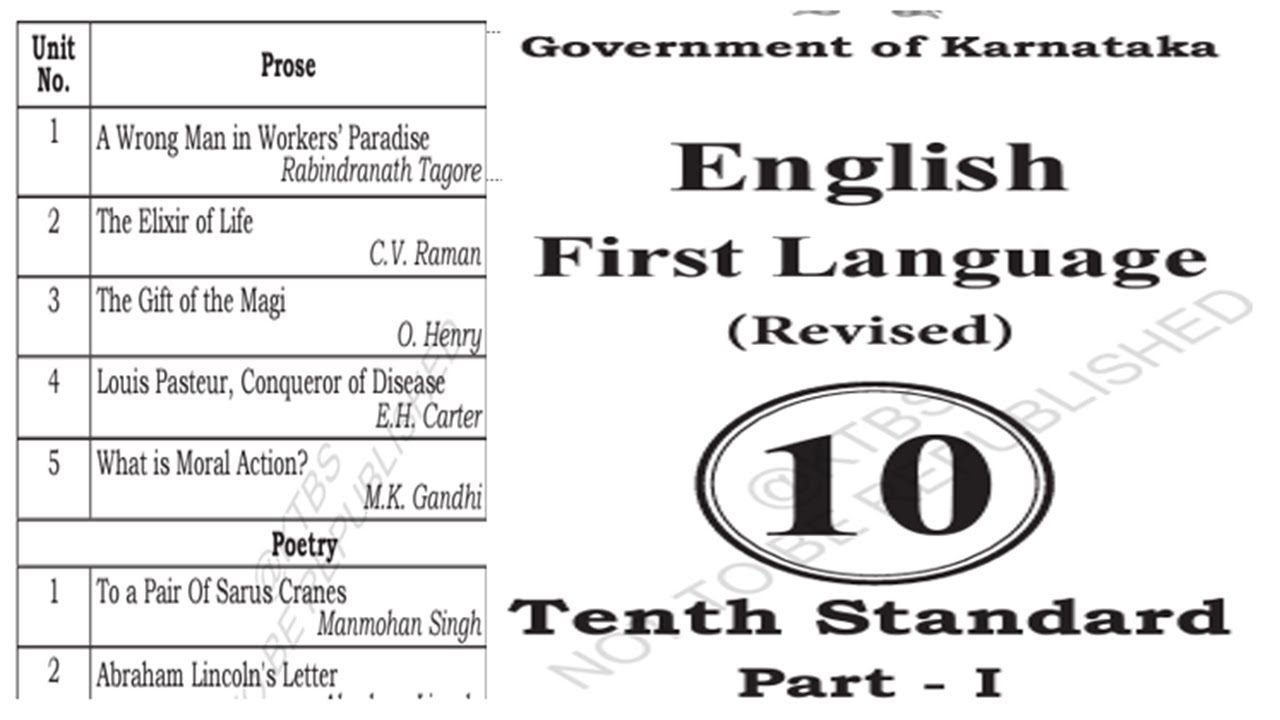 10th standard English text book pdf first language part-1 SSLC - YouTube