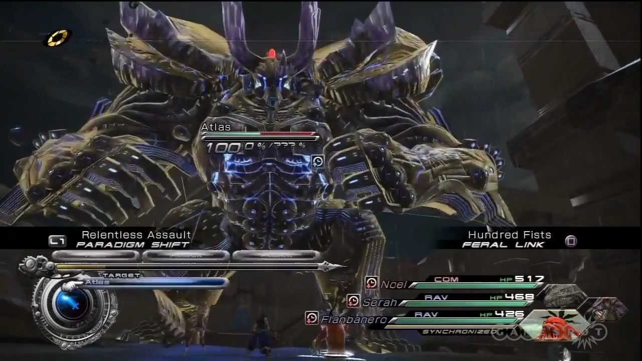 FINAL FANTASY XIII-2 Live Trigger and Atlas Fight Gameplay - YouTube