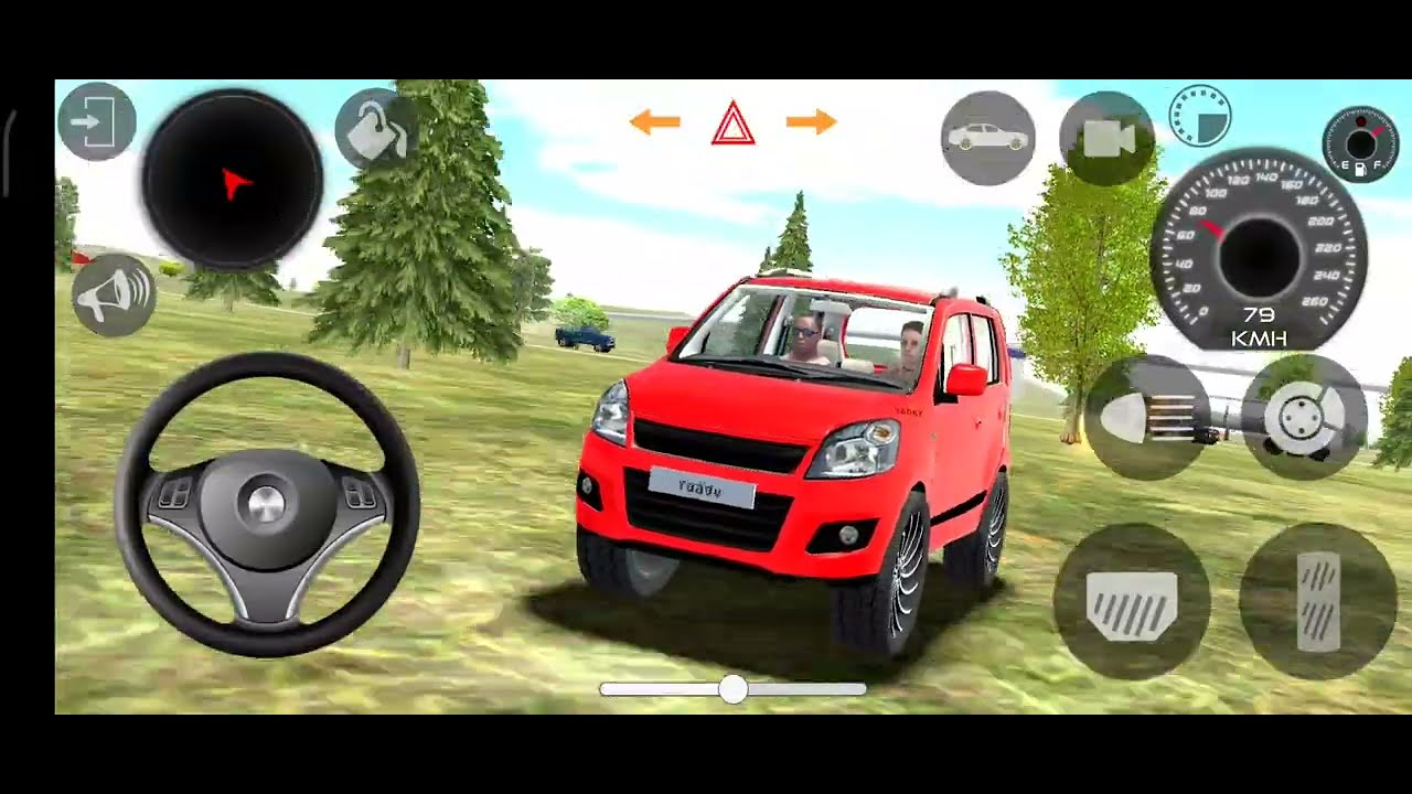 Red modified wagnor car♥️driving games Indian 3d car simulator games ...