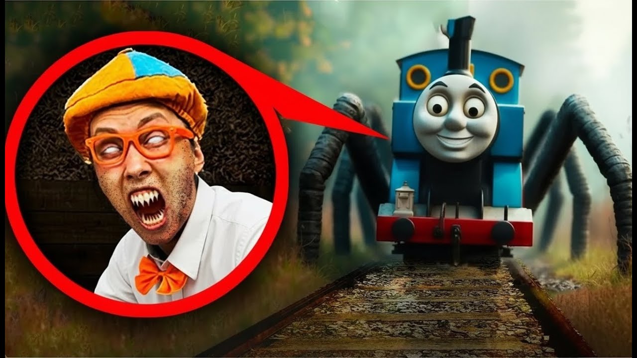 THOMAS THE TRAIN EAT BLIPPI - SCARY MONSTER CHOO CHOO CHARLES FROM ...