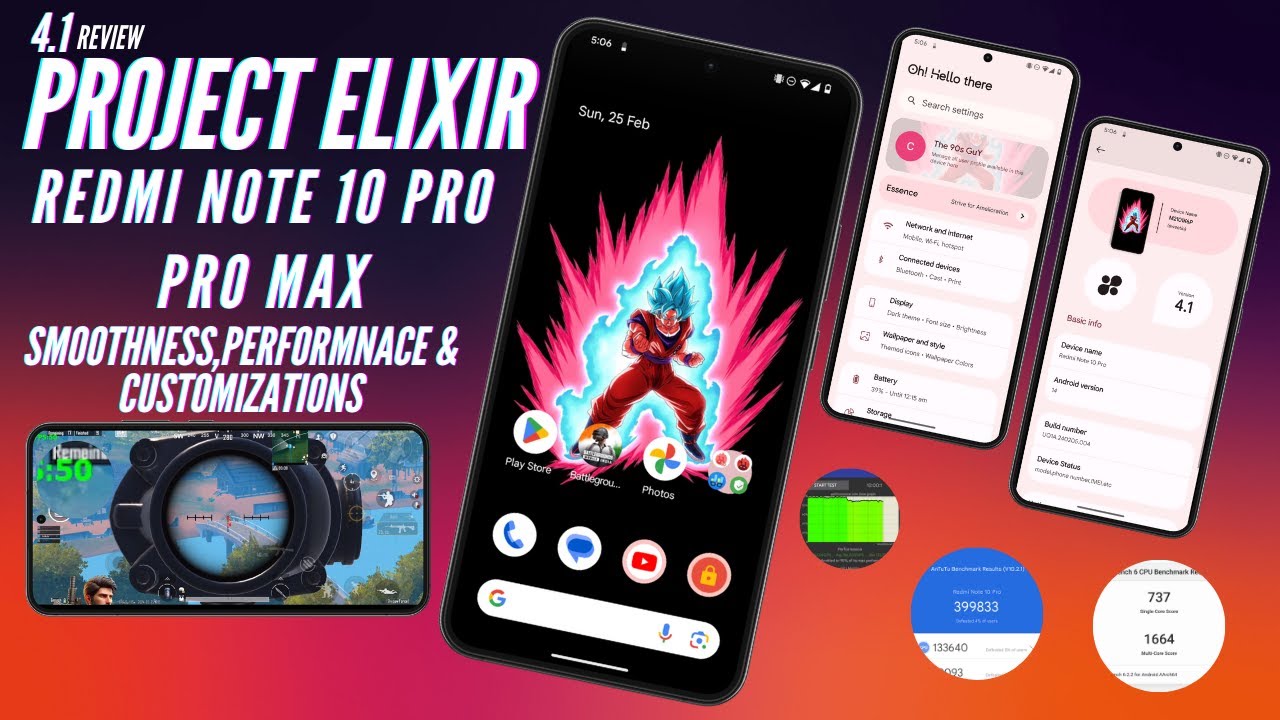 Project Elixir 4.1 REDMI NOTE 10 PRO/MAX REVIEW! Battery Boost ...