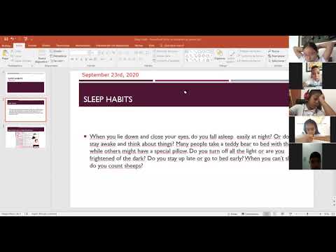 Sleep Habits - zoom meeting - YouTube