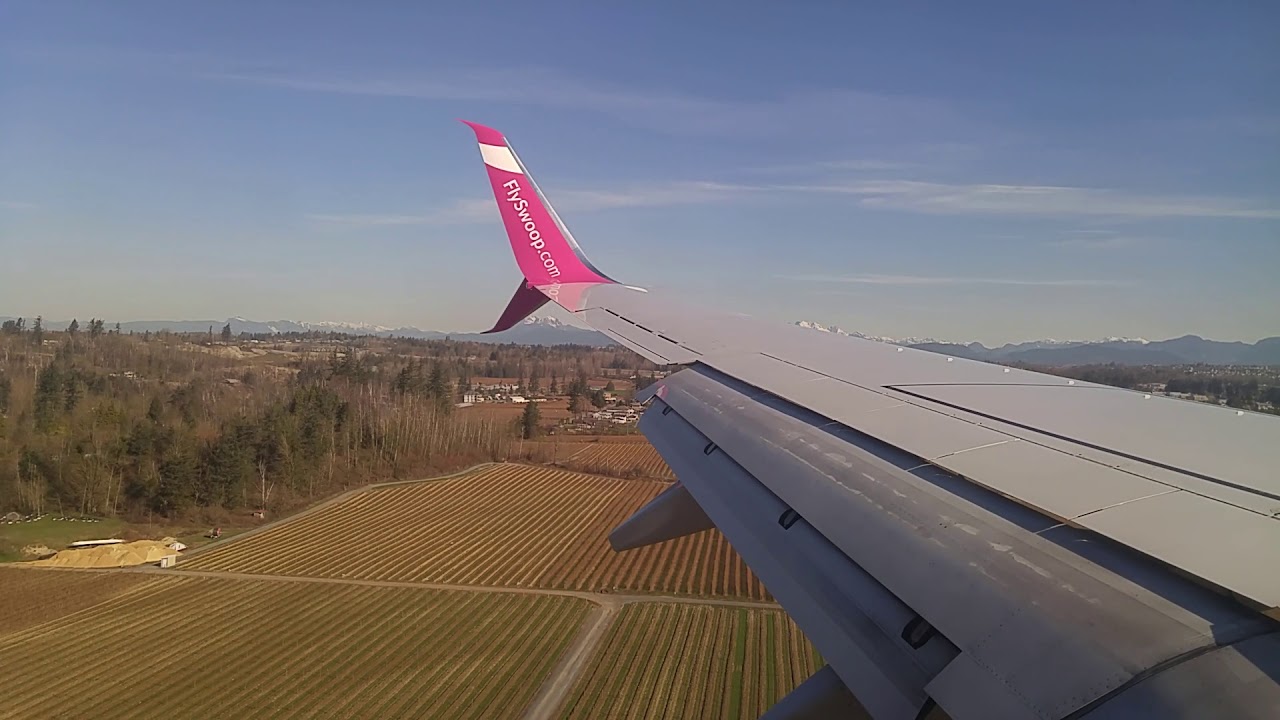 Swoop Flight 107 - Landing at Abbotsford Airport - YouTube