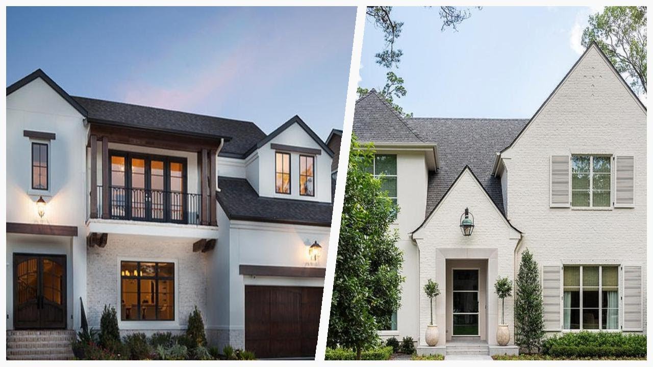 75 Transitional Brick Exterior Home Design Ideas You'll Love - YouTube