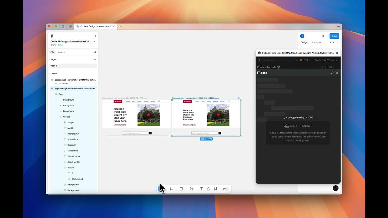 Figma to Code: convert McGill into code for any platform such as ...