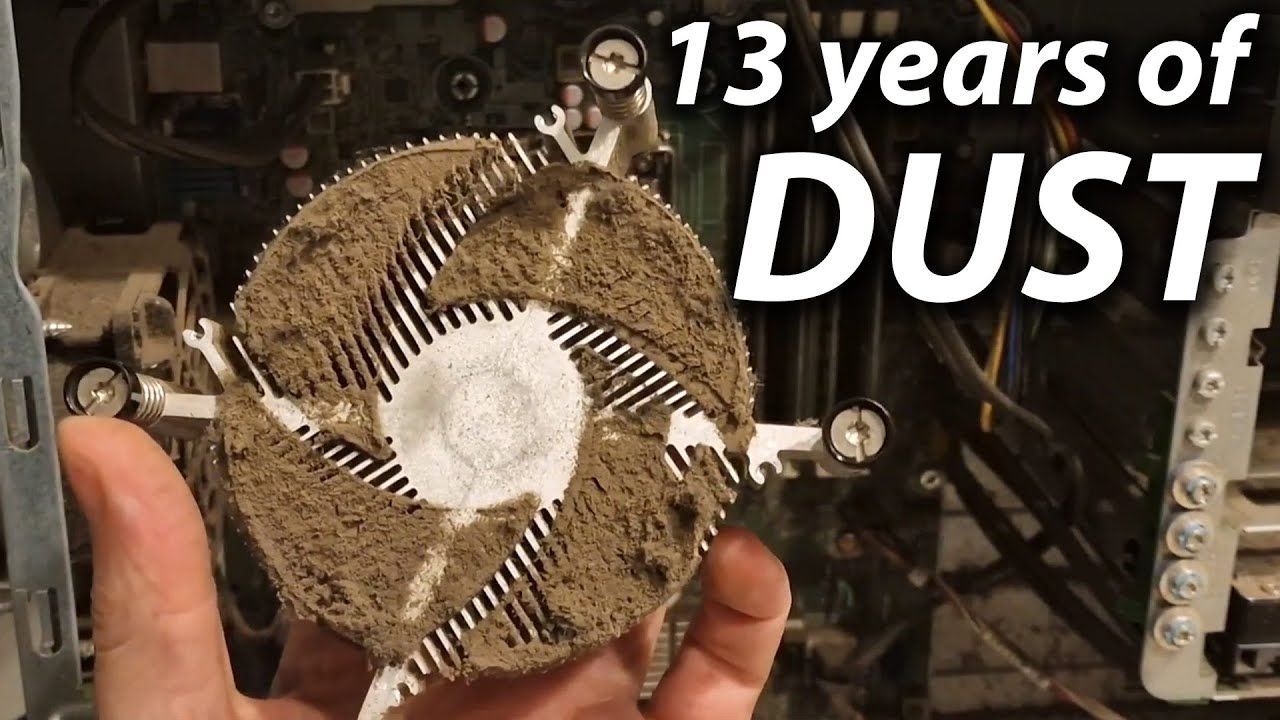 13 years of dust! Overheating HP 8200 Elite CMT Micro TOWER PC ...