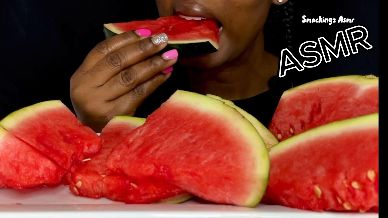 ASMR WATERMELON MUKBANG |NO TALKING | EATING SOUNDS| SMACKINGZ ASMR ...