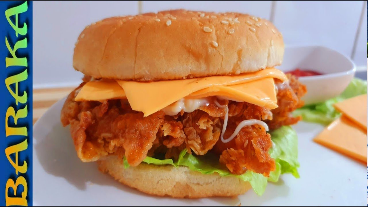 KFC STYLE ZINGER BURGER RECIPE | CHICKEN FILLET BURGER | CRISPY CHICKEN ...