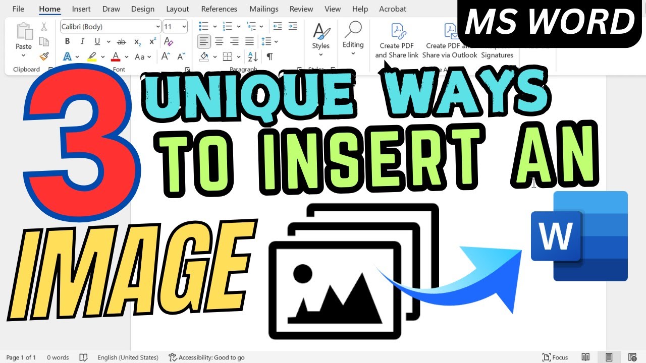 How To Insert A Picture In Microsoft Word | MS Word Me Photo Kaise Add ...