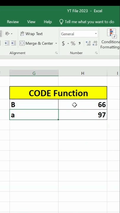 #exceltips How to find Chatector code in Excel | Code Function in Excel | Excel tips and tricks ...