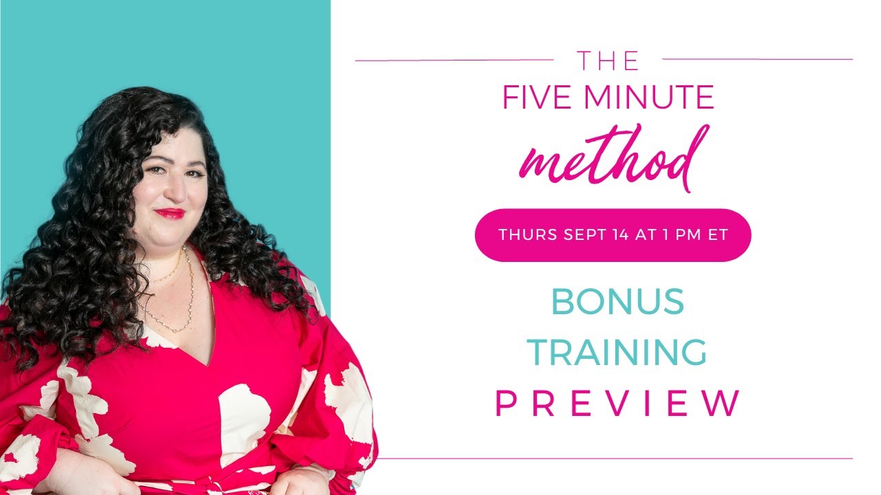 The Five Minute Method Bonus Training Preview - YouTube