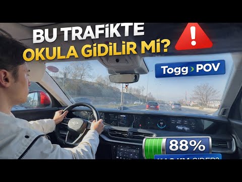 Yoğun Trafikte Okula Gitmek 🚗 | Elektrikli Araçla Günlük Sürüş (POV)