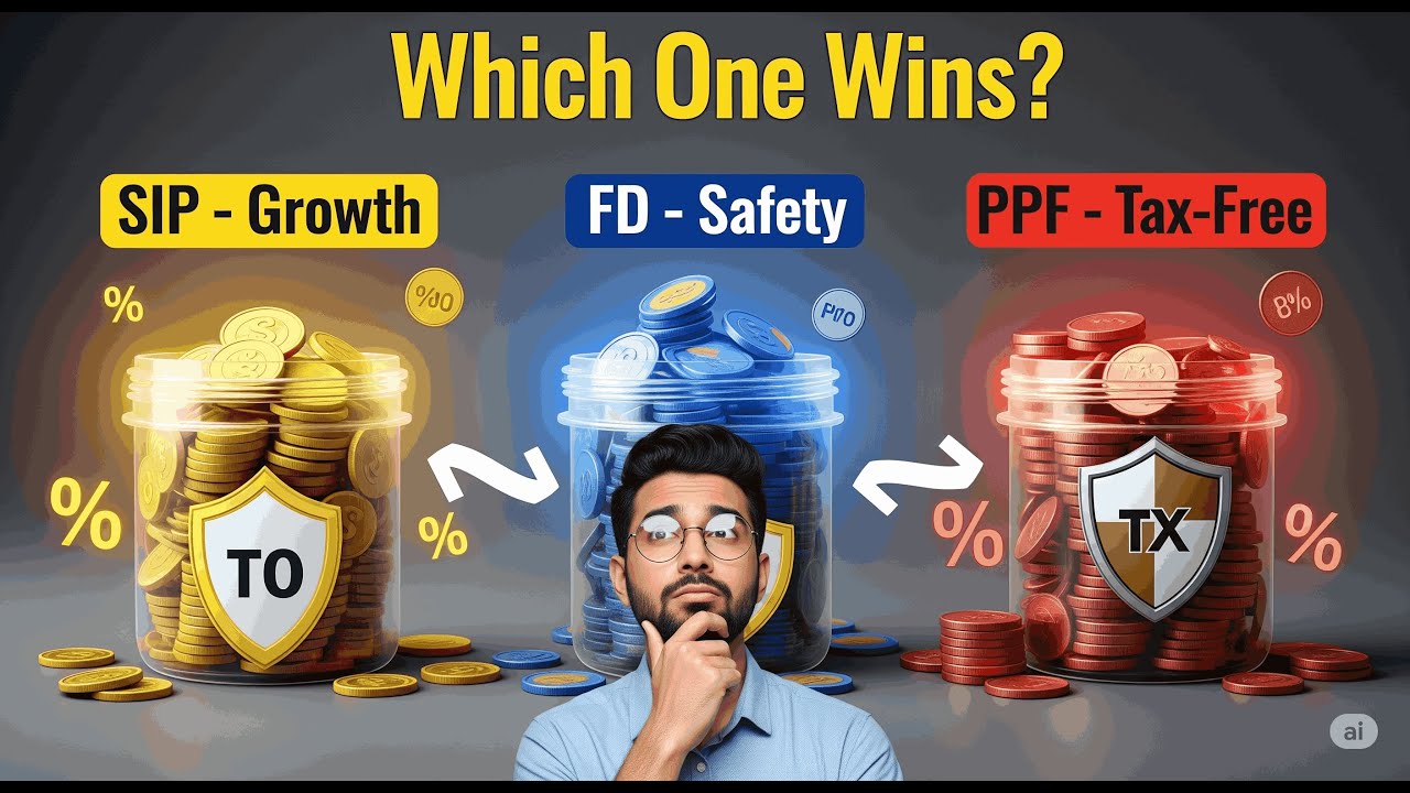 SIP vs FD vs PPF 💥 Best Investment for 2025? | Beat Inflation & Save ...