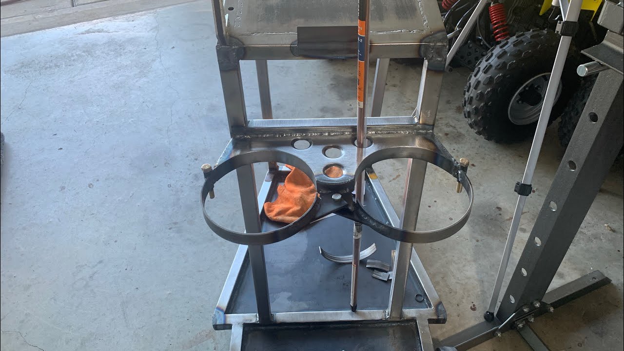 Welding cart tank straps - YouTube