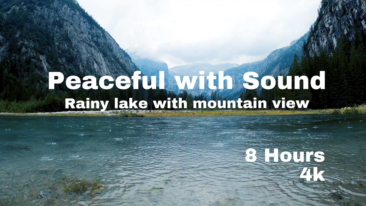Rainy lake Beautiful and peaceful infinite video 8 Hours 4K - YouTube