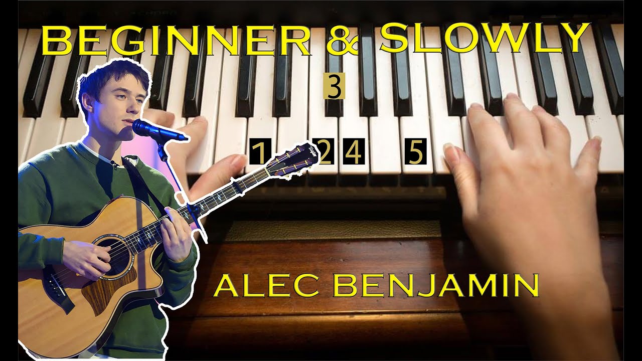 Easy & slowly Piano Tuto | Let Me Down Slowly - Alec Benjamin ...