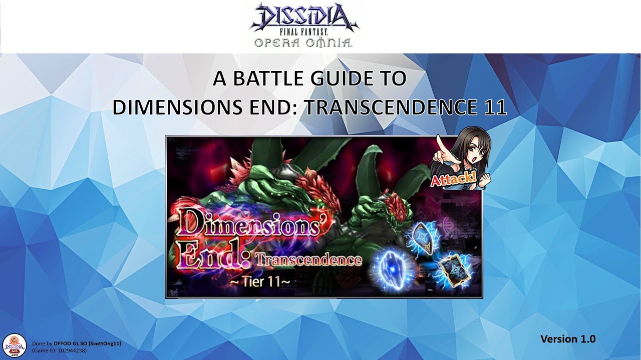 DFFOO GL | Dimensions' End Transcendence Tier 11 Overview - YouTube