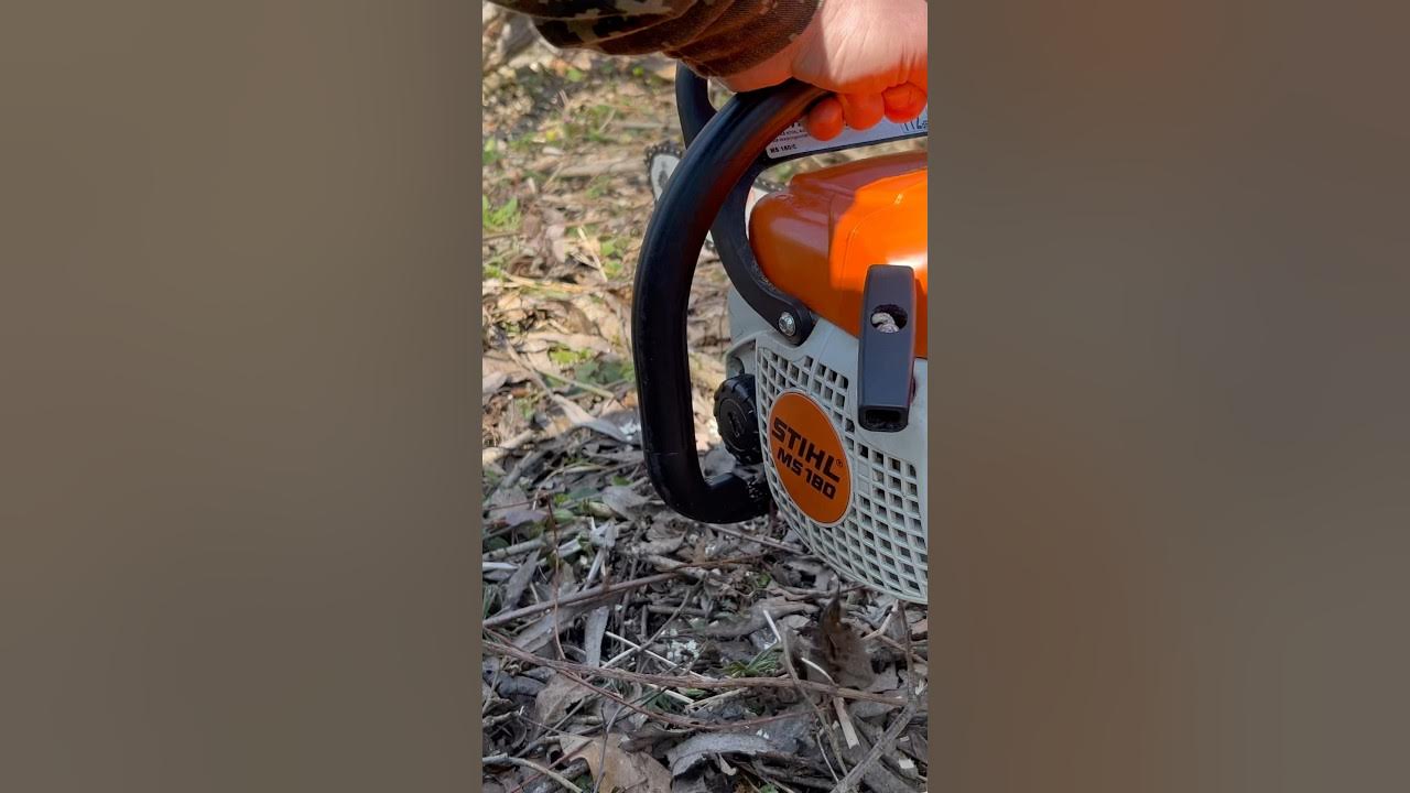 Запуск на холодну STIHL - MS 180 - YouTube