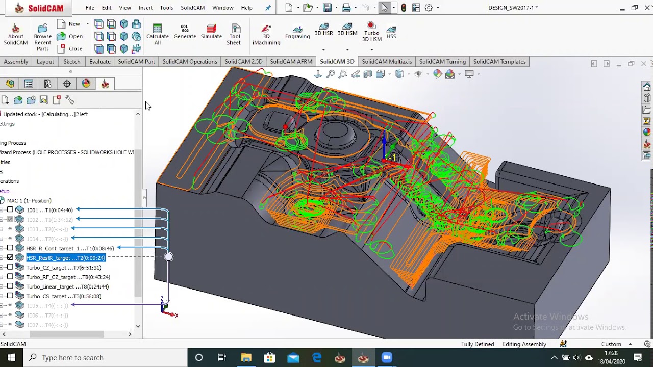 Solidcam Training Turbo 3d HSM - YouTube