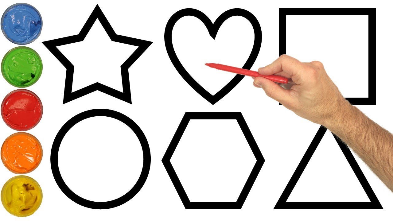 Color and Learn SHAPES | Drawing, Painting & Coloring for Kids ...