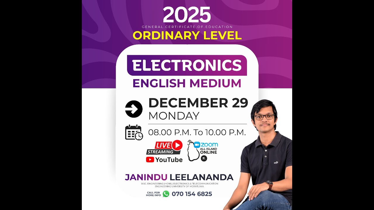 2025 O/L Science Seminar Series (Electronics) English Medium Day 02 ...