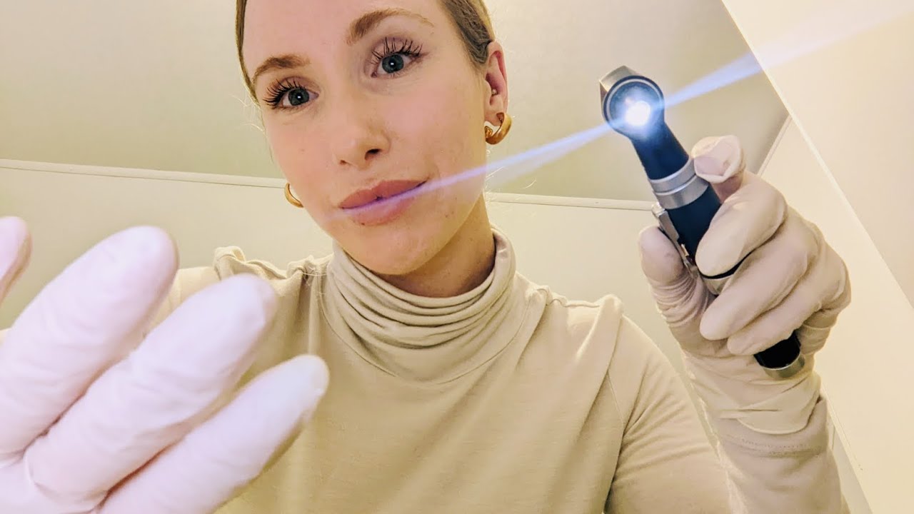 ASMR | face examination with gloves ~ whispers - YouTube