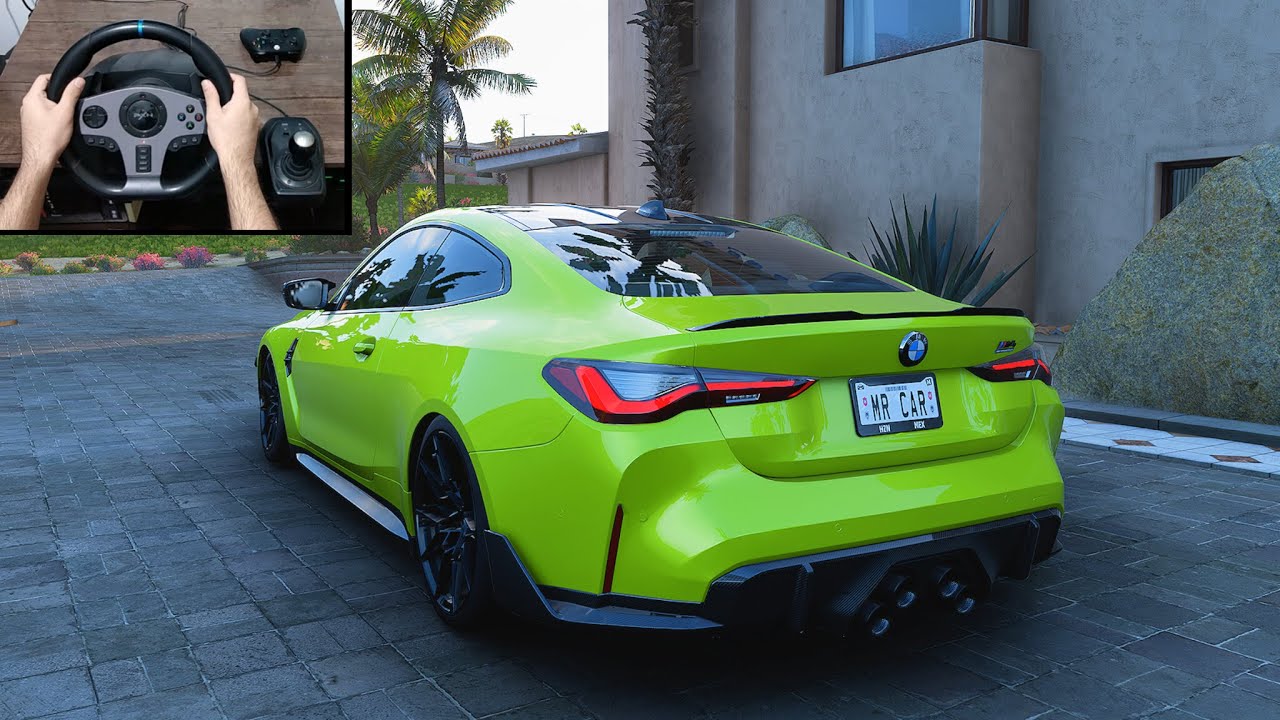 BMW M4 Competition - Forza Horizon 5 | Pxn V9 Steering Wheel - YouTube