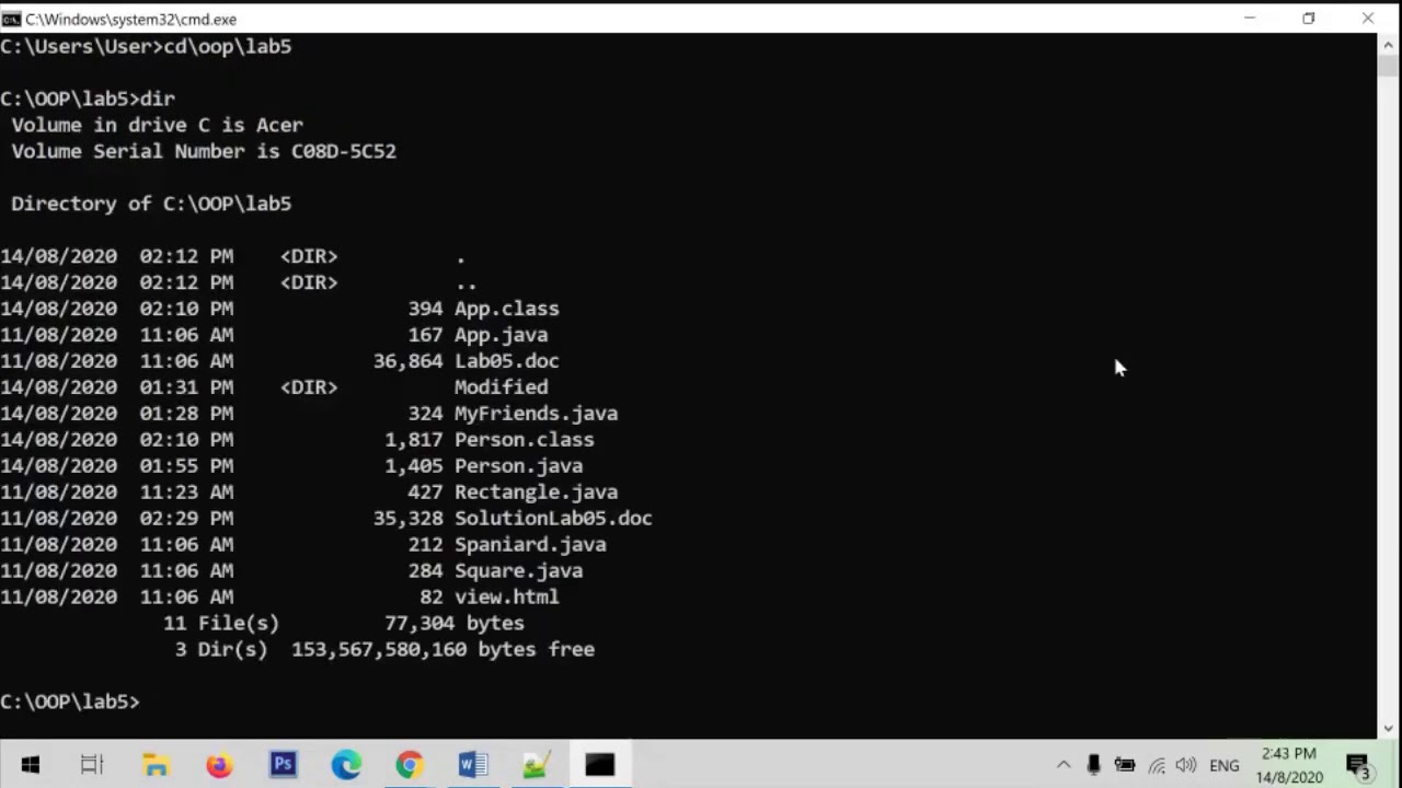 Object Oriented Programming Lab05 Part 1 Youtube