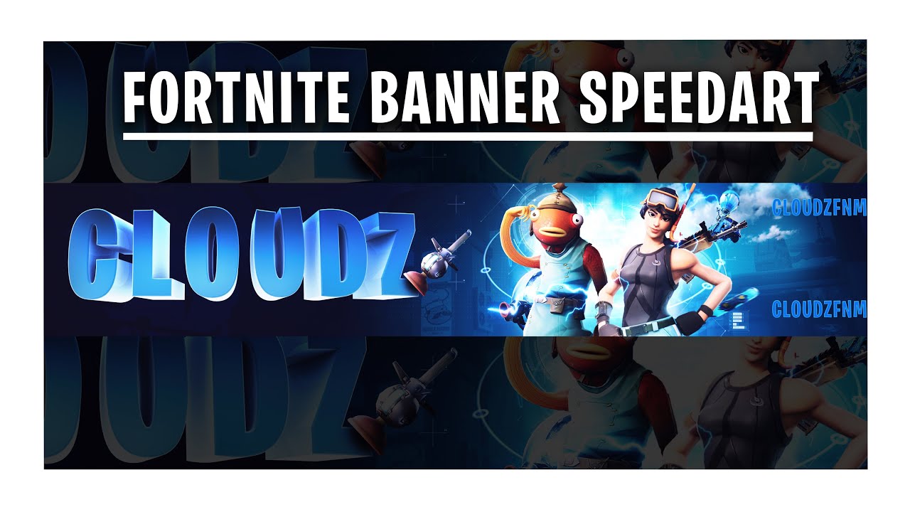 Fortnite Banner Speedart | Photoshop/Cinema 4d - YouTube
