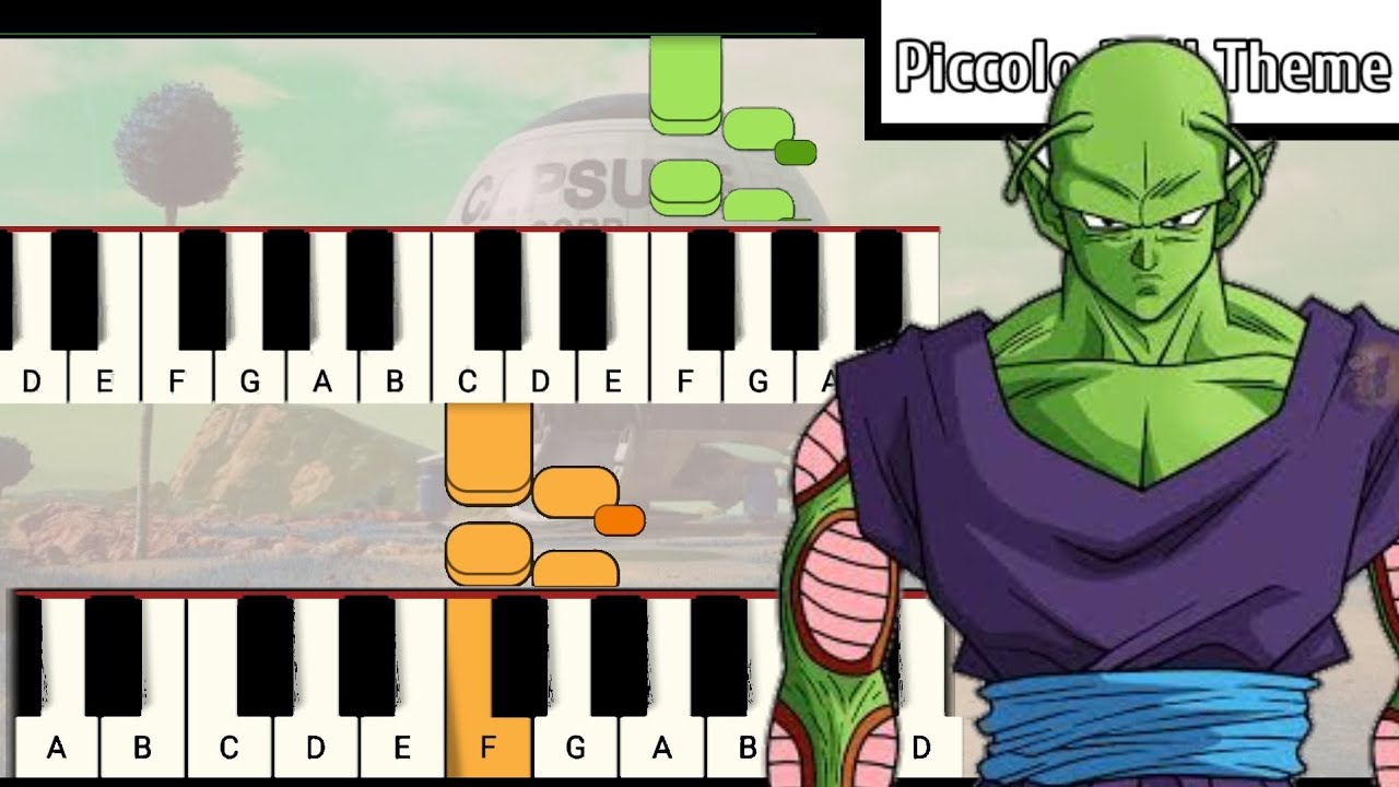 PICCOLO PIANO SONG / Picoro Canción en Piano Dragon Ball Z / Bell theme ...
