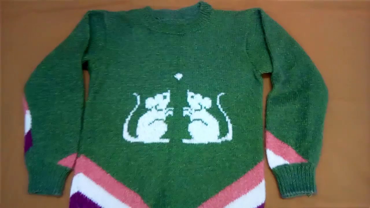 Rat sweater design with graph - YouTube