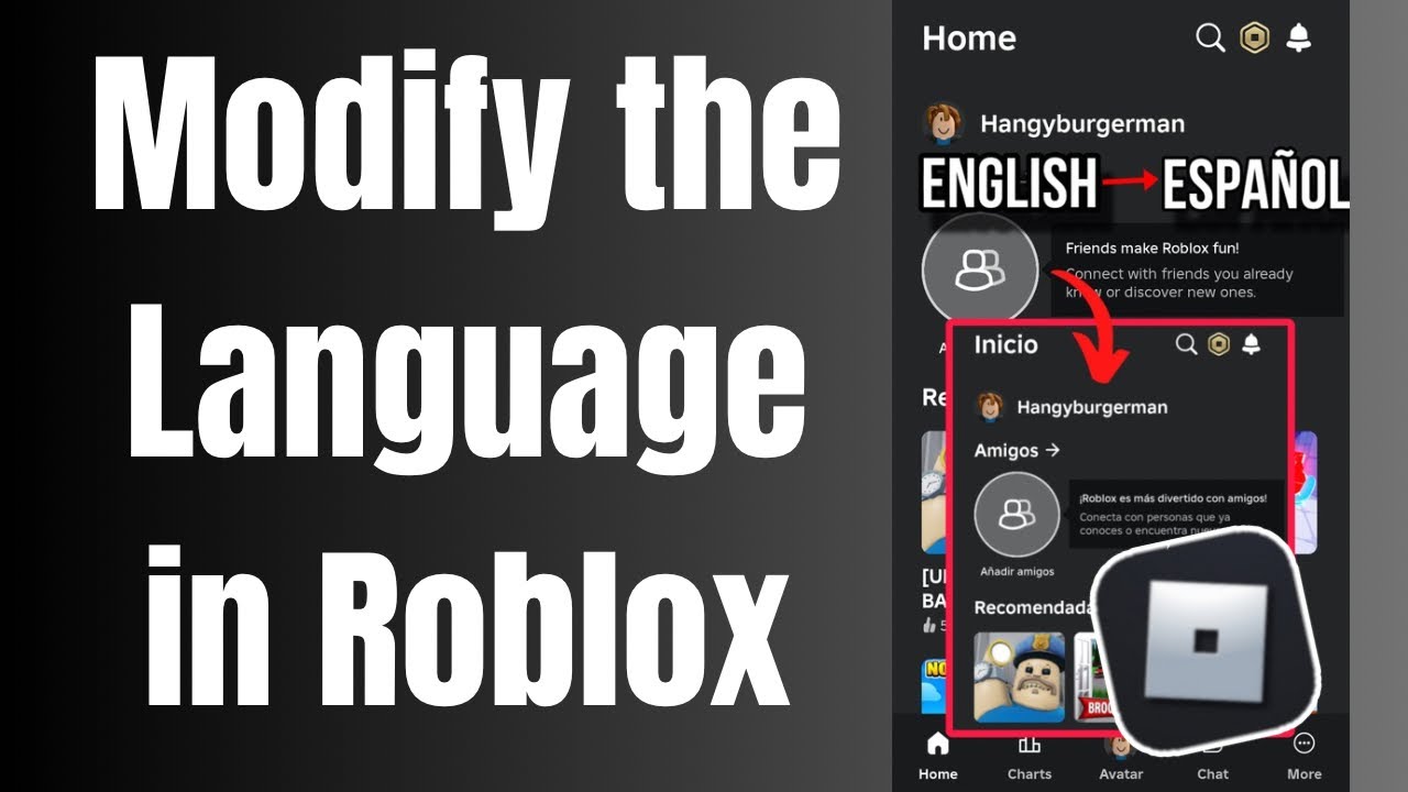 How to modify the Language in Roblox - YouTube