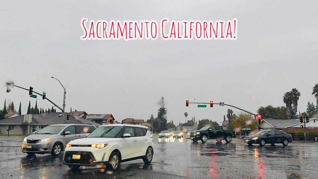 SACRAMENTO CALIFORNIA DRIVE! (Super Rainy Day) - YouTube