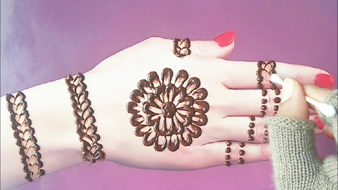 Dotted mehndi||New Easy Stylish Dotted Mehndi design||Simple Mehndi ...