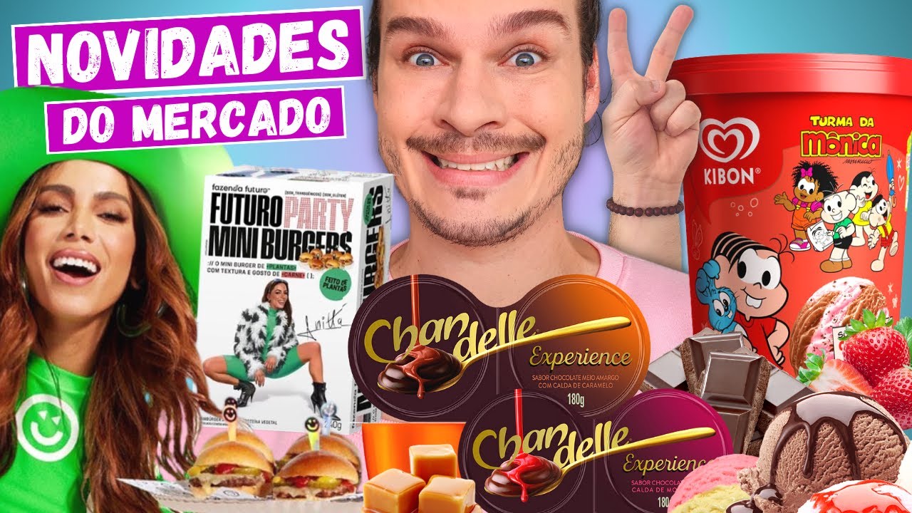 PROVANDO LANÇAMENTOS DE MERCADO/ MINI BURGER DO FUTURO, NOVO CHANDELLE ...