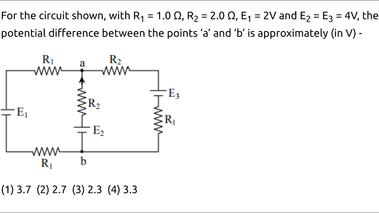 Question (Jee Mains 2019) - Electrical circuits - YouTube