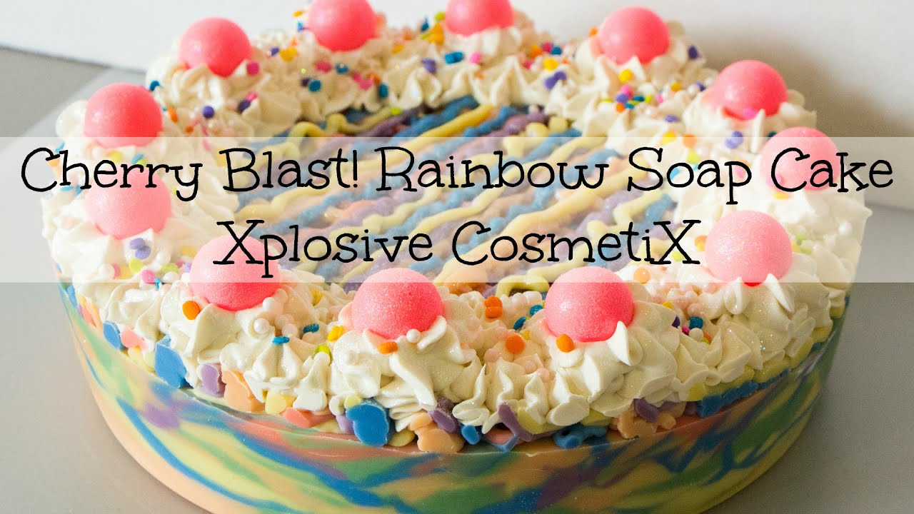 Making Cherry Blast! Rainbow Soap Cake - YouTube