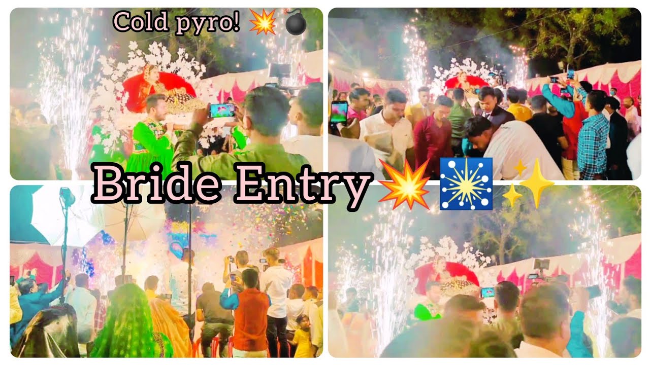 Beautiful Bride entry | Cold pyro | Bride Dance - YouTube