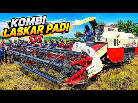 Kombi sawah laskar padi 01 panen padi disamping garasi