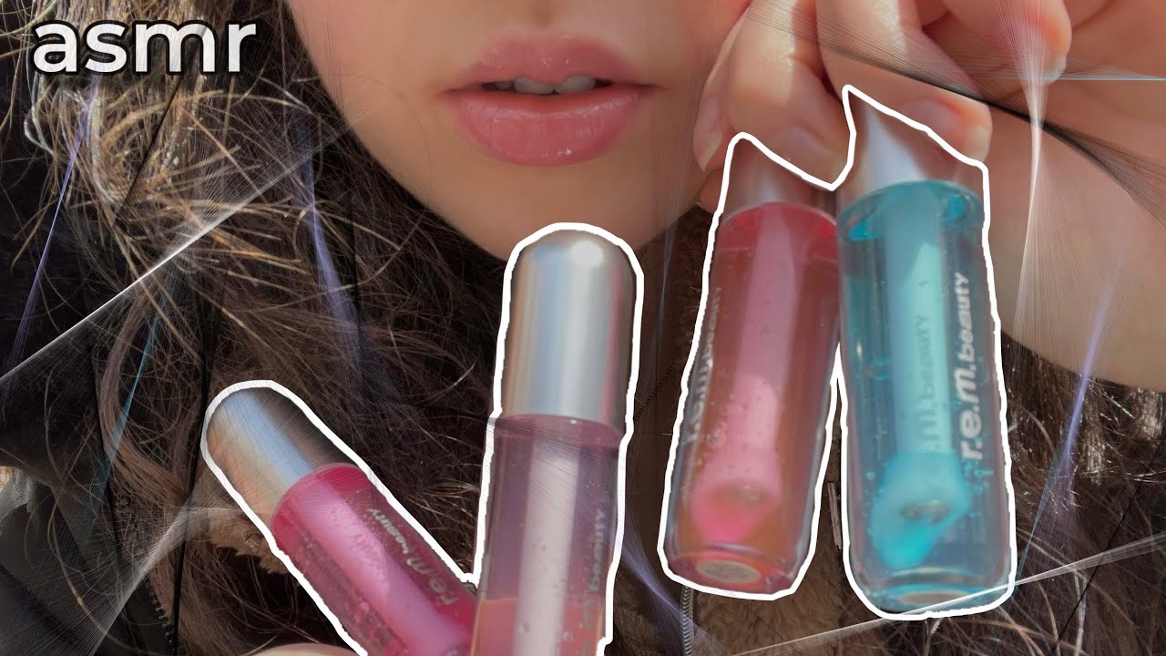 asmr outside | juicy lip oil application + giving YOU the shivers ...
