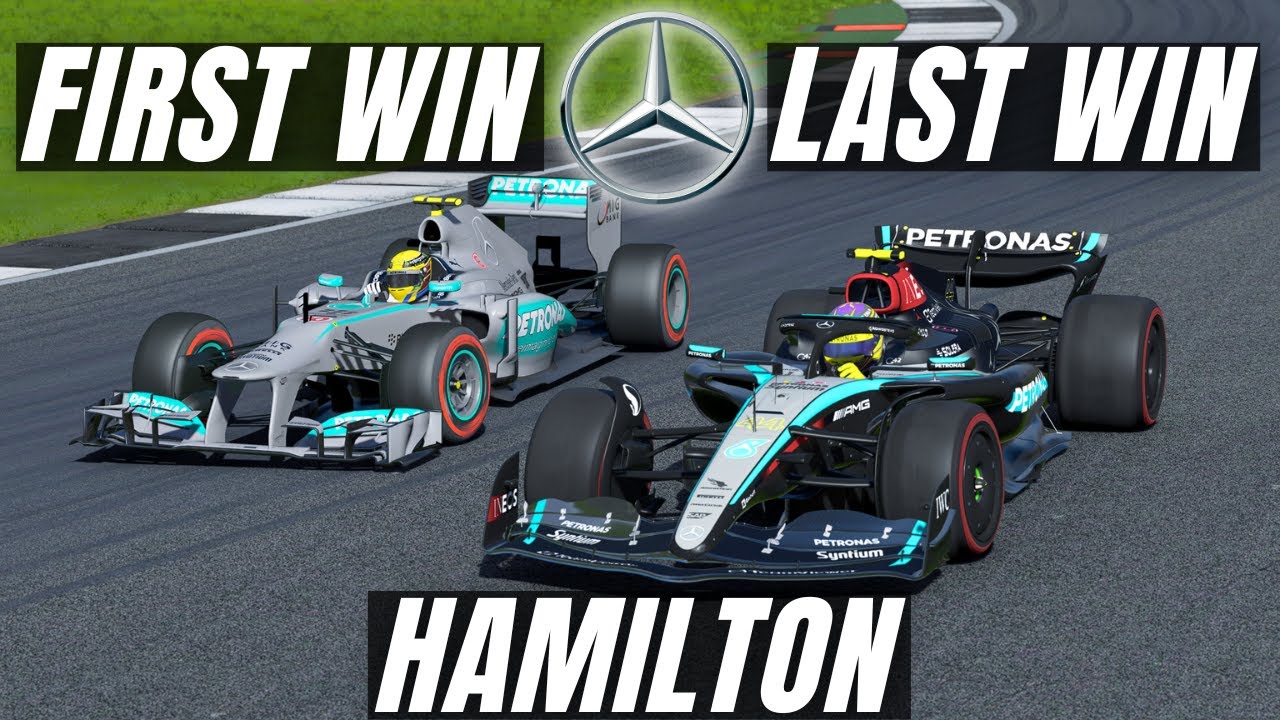 Hamilton's first and last Mercedes F1 in a RACE - YouTube